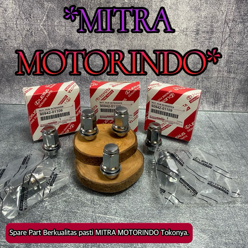 Jual Nut Baut Roda,Mur Roda Toyota Hilux Innova Fortuner 1Pcs 90942 ...