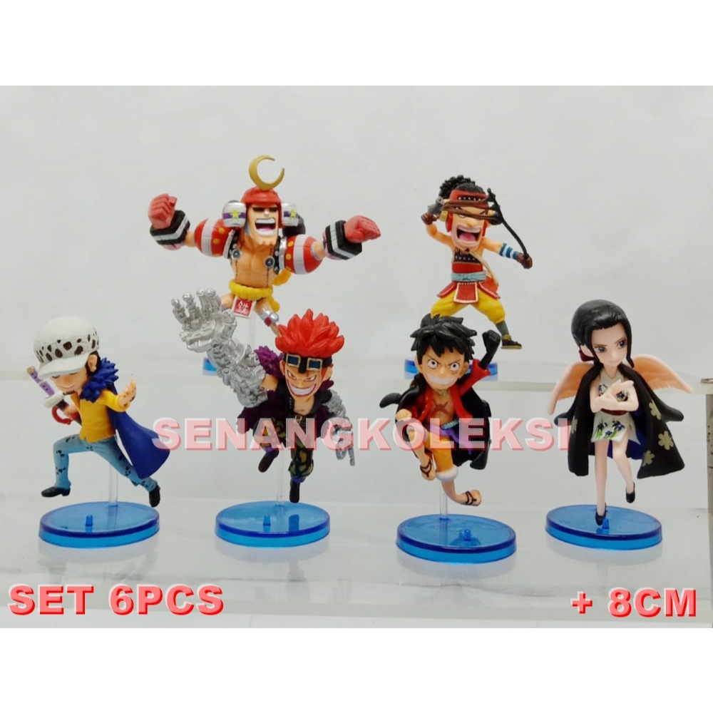 Jual Figure One Piece Set Luffy Zoro isi 6 pcs / Pajangan Figure Set ...
