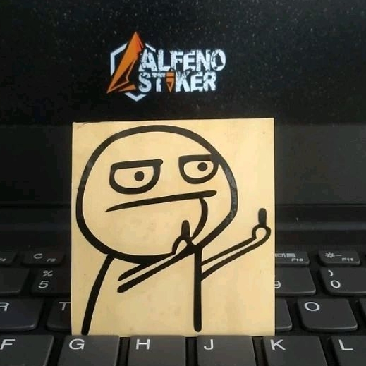 Jual Stiker Cutting Fucek Meme Lucu Fucek Middle Finger Cutting Sticker