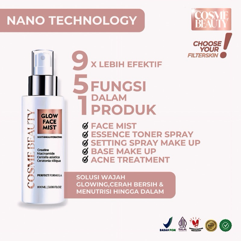 Jual Face mist Glowing Cosme Beauty | Shopee Indonesia