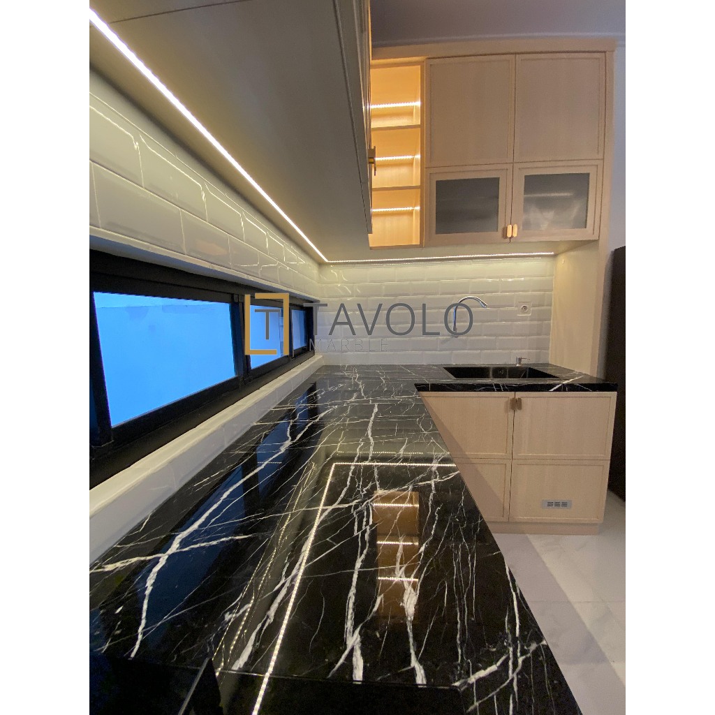 Jual Kitchen Set Marble Granit | Marmer Granit Import | Nero Marquina ...