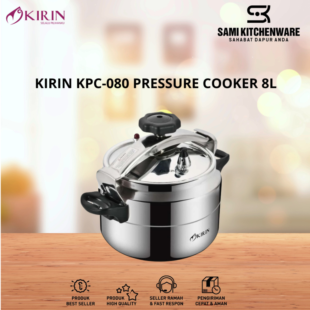 Jual KIRIN Pressure Cooker Panci Presto 8 Liter Induksi KPC-080 KPC 080 8L | Shopee Indonesia