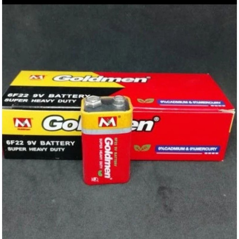Jual Battery 9Volt baterai 9v Goldmen 1 Pak (GNB) | Shopee Indonesia