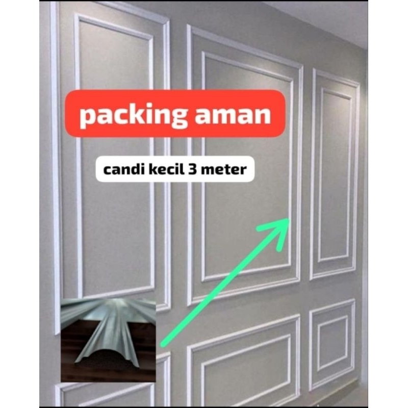 Jual list molding dinding pvc premium 3 cm x3 meter CANDI | Shopee ...