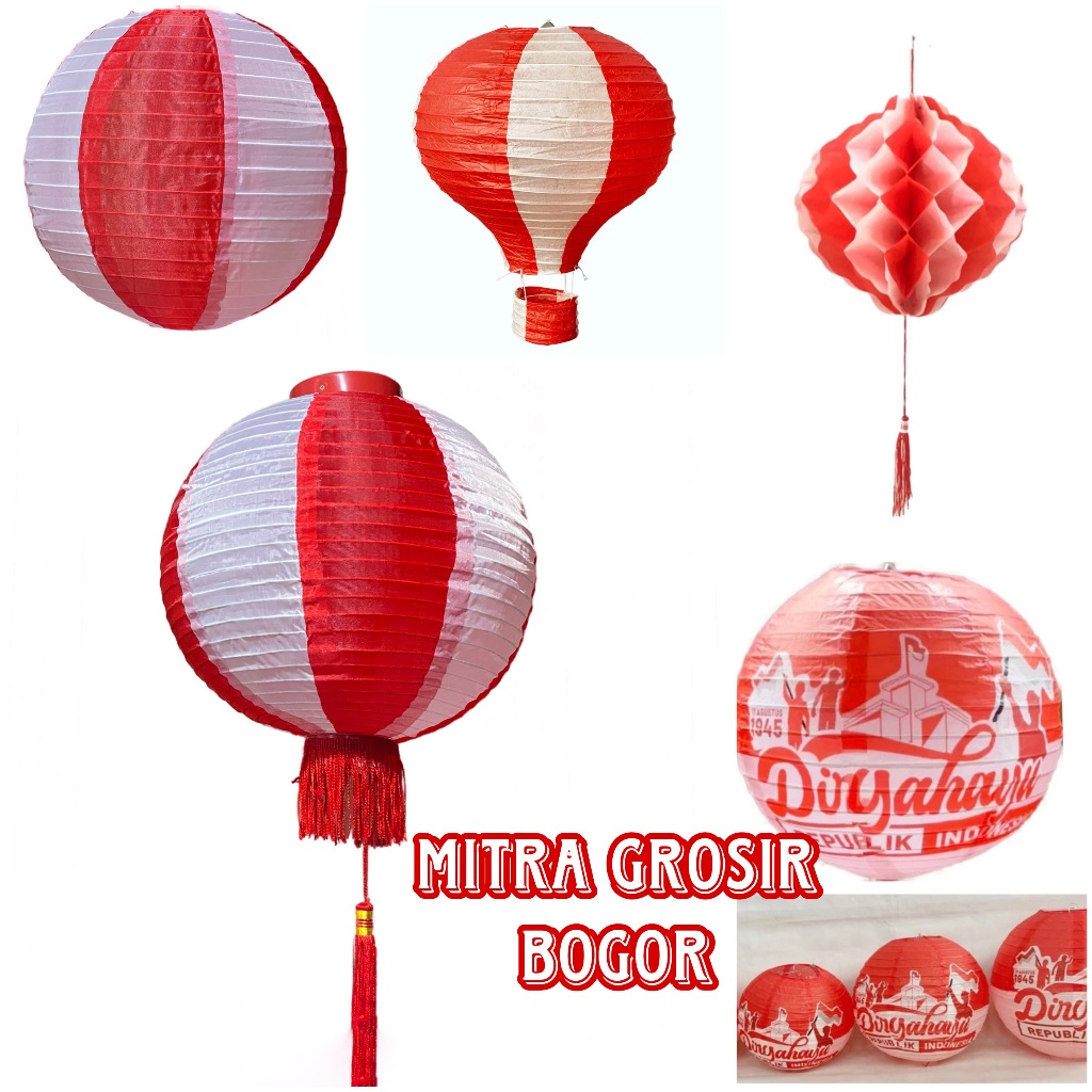 Jual Lampion Merah Putih Dirgahayu HUT RI Dekorasi Lentera 17 Agustus ...