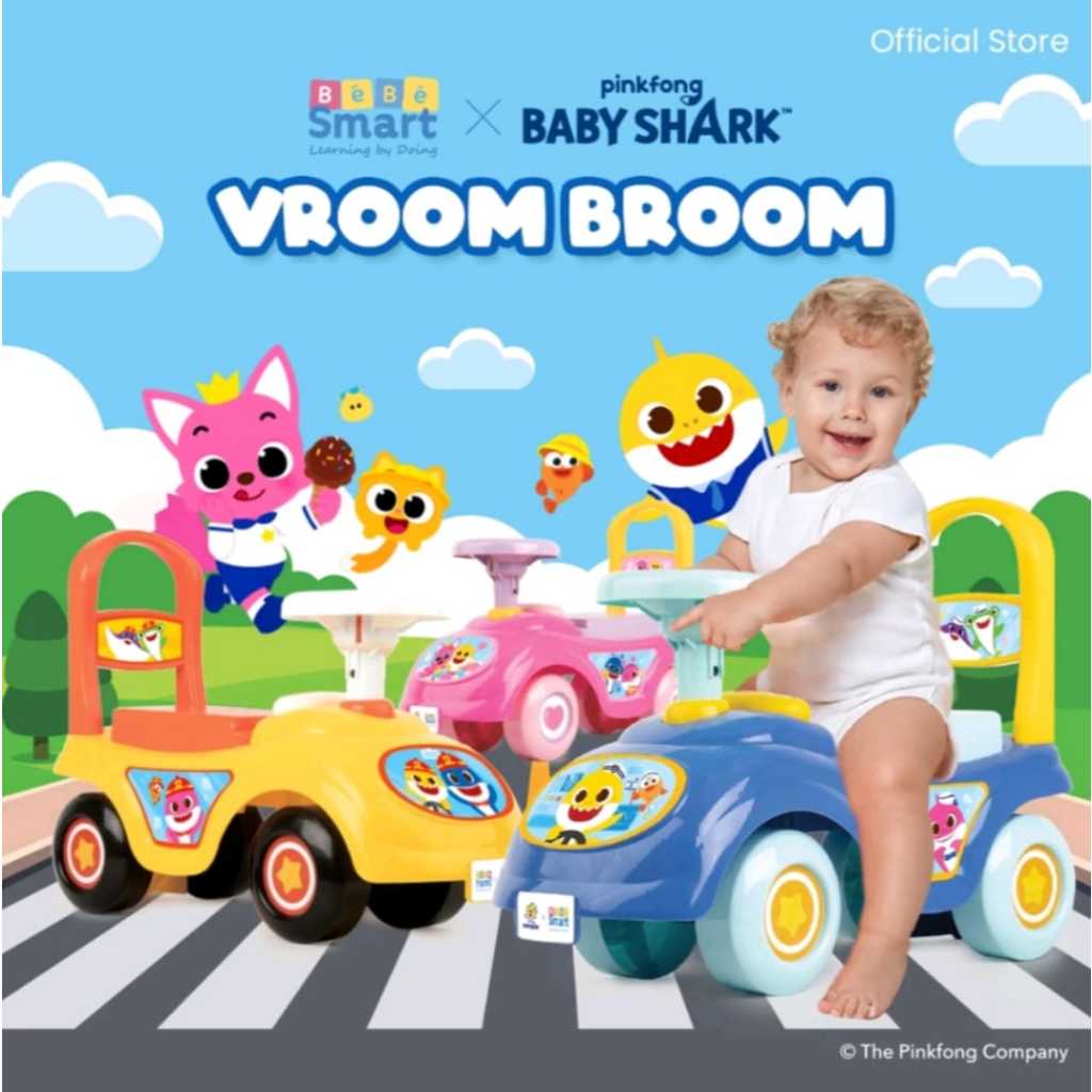 Jual Bebe Smart x Pinkfong Baby Shark Vroom Broom Ride On BBS3991 ...
