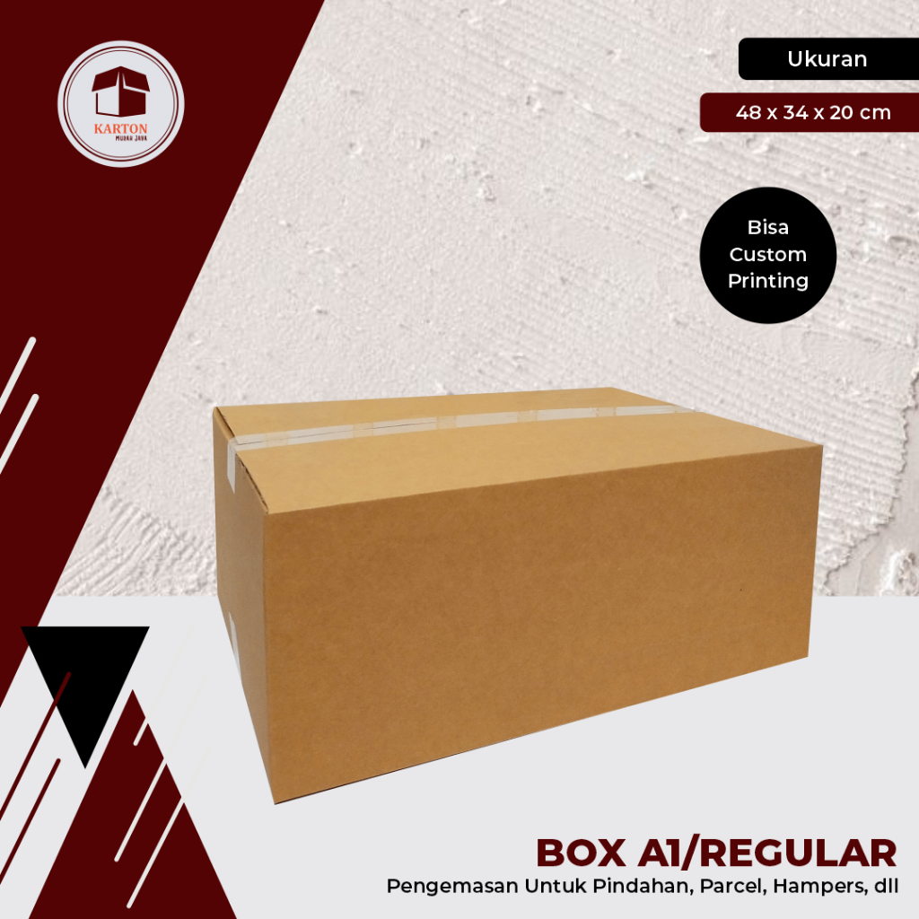 Jual BOX A1/REGULAR UK. 48 x 34 x 20 cm -polos/packaging barang/box ...