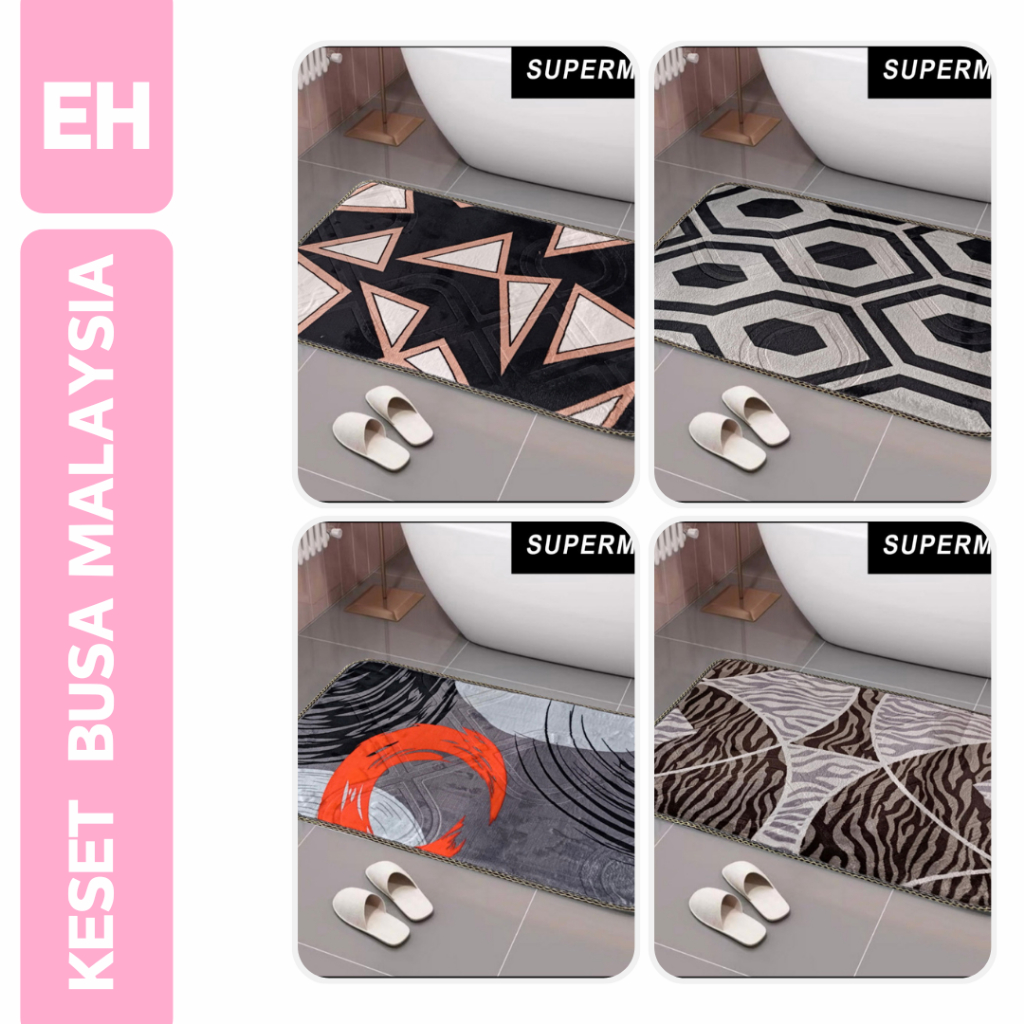 Jual Keset Lantai Kaki Kamar Mandi Anti Slip Premium Bahan Busa ...