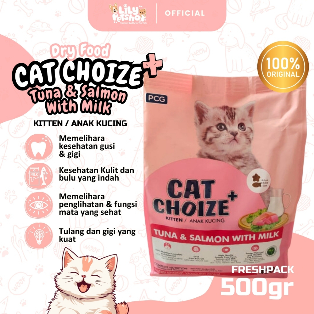 Jual Cat Choize Plus Kitten Tuna & Salmon With Milk Freshpack 500gr ...