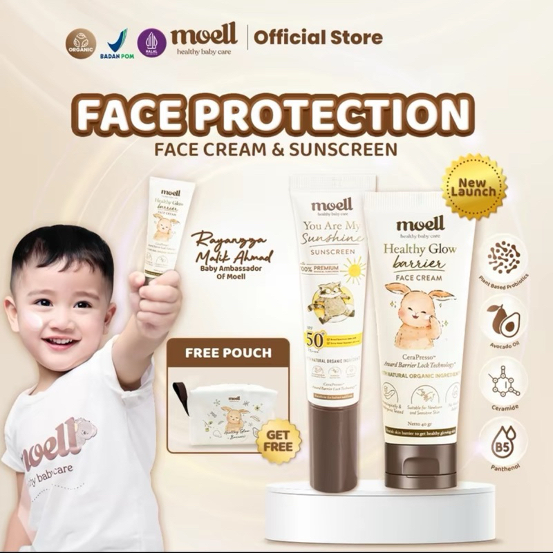 Jual MOELL FACE CREAM 40 gr | Cream wajah baby bayi anak | pelembab ...