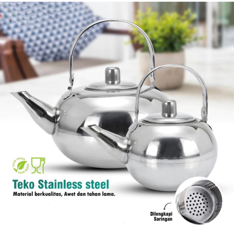Jual Teko Air Aladin 1.2 Liter Stainless Steel - Teko Teapot Bulat ...