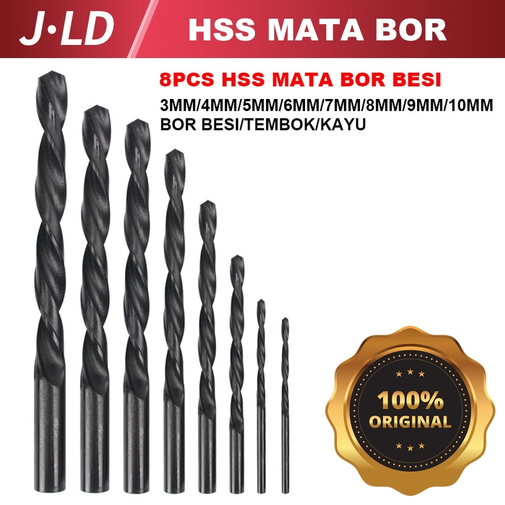 Jual JLD HSS Mata Bor Set Bor Tembok Bor Beton Bor Kayu 8 Pcs 3-10mm ...