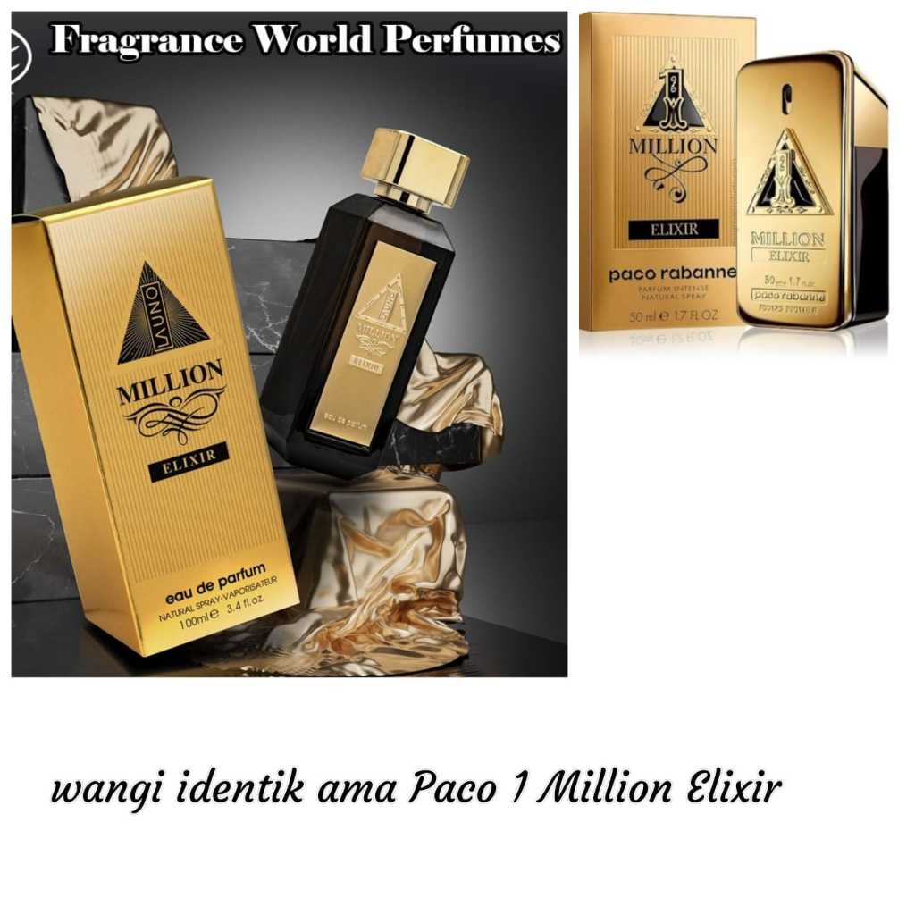 Jual ORIGINAL PARFUM FRAGRANCE WORLD MILLION ELIXIR POUR HOMME Eau De ...