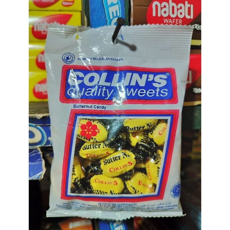 Jual Permen Collins Butter Nut Candy Kembang Gula Rasa Kacang | Shopee ...