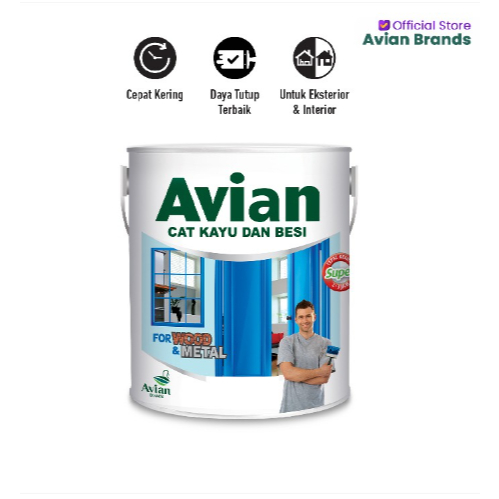 Jual CAT KAYU BESI AVIAN GALON 4KG ANTI KARAT RAYAP PINTU JENDELA KUSEN ...