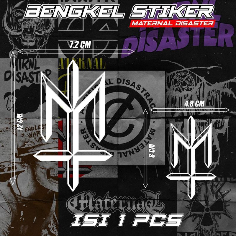 Jual Sticker Metal Maternal Disaster Anti Air Hitam Putih Hologram ...