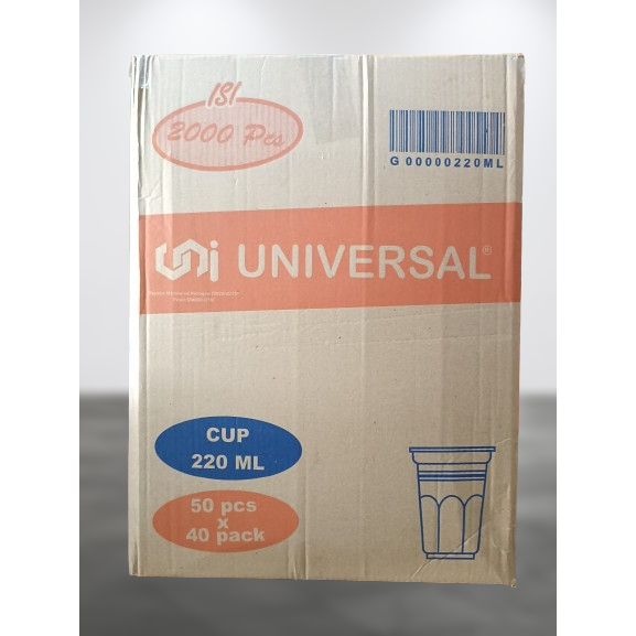 Jual Gelas Cup Aqua Plastik Kopi Teh Universal/GPI 220ML - 1dus isi ...