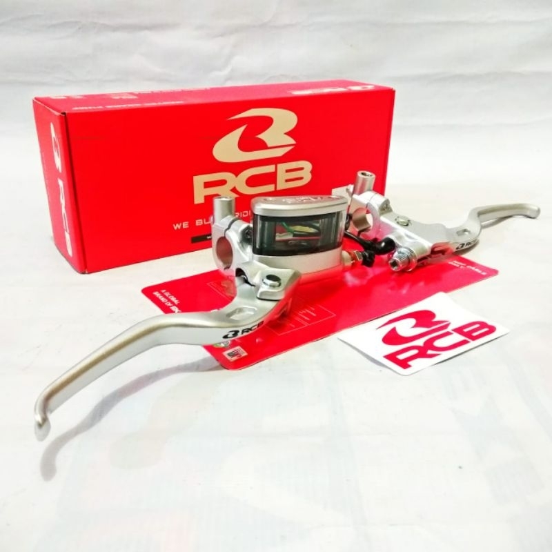 Jual Master Rem RCB Universal E2 Oval Kanan dan Handle E2 SILVER Beat ...