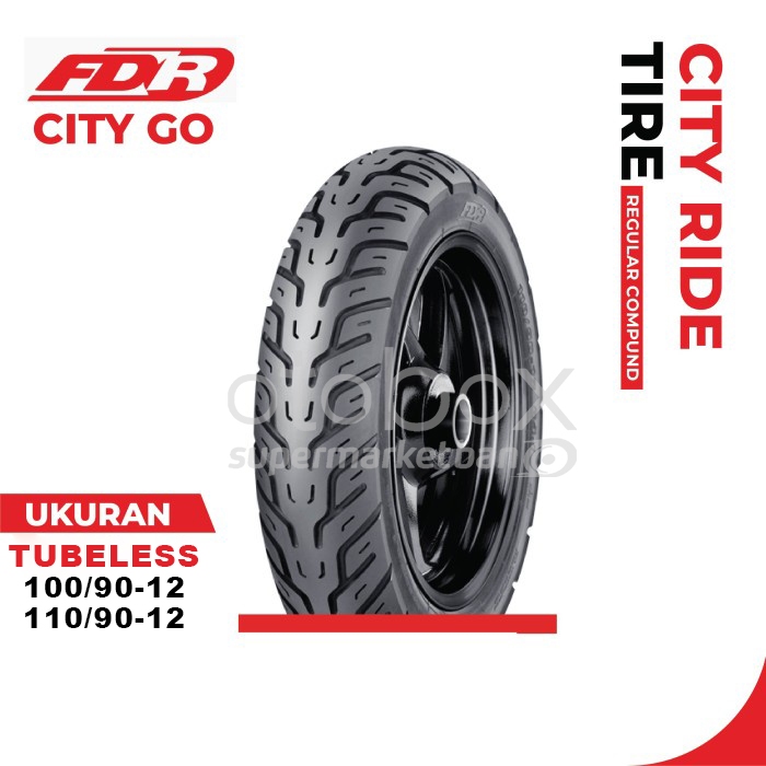 Jual BAN MOTOR FDR CITY GO Tubles UKURAN 100/90 110/90 RING 12 TUBELESS ...