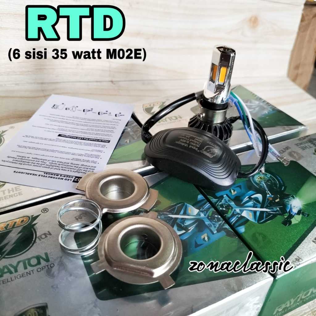 Jual LAMPU LED MOTOR H4 H6 35 WATT RTD DOPCLED BOHLAM MOTOR 6 SISI M02E | Shopee Indonesia