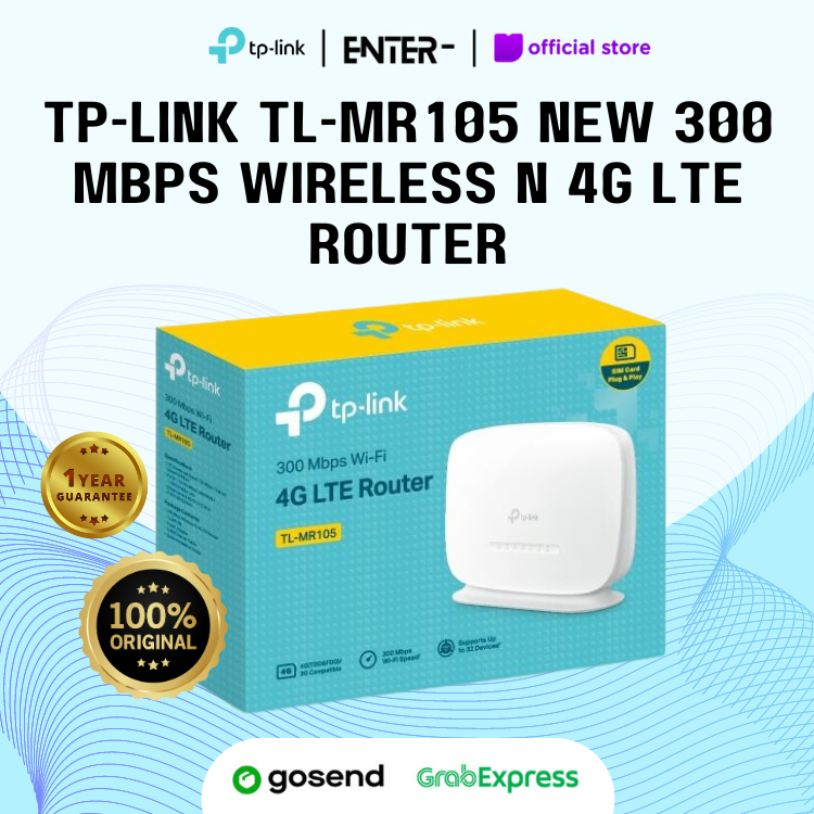 Jual TP-LINK TL-MR105 New 300 Mbps Wireless N 4G LTE Router | Shopee ...