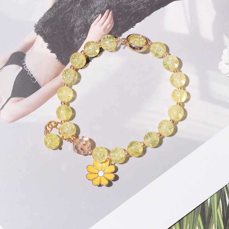 Jual Gelang Aesthetic Daisy Rumbai Bunga Kristal Wanita - Crystal Daisy ...