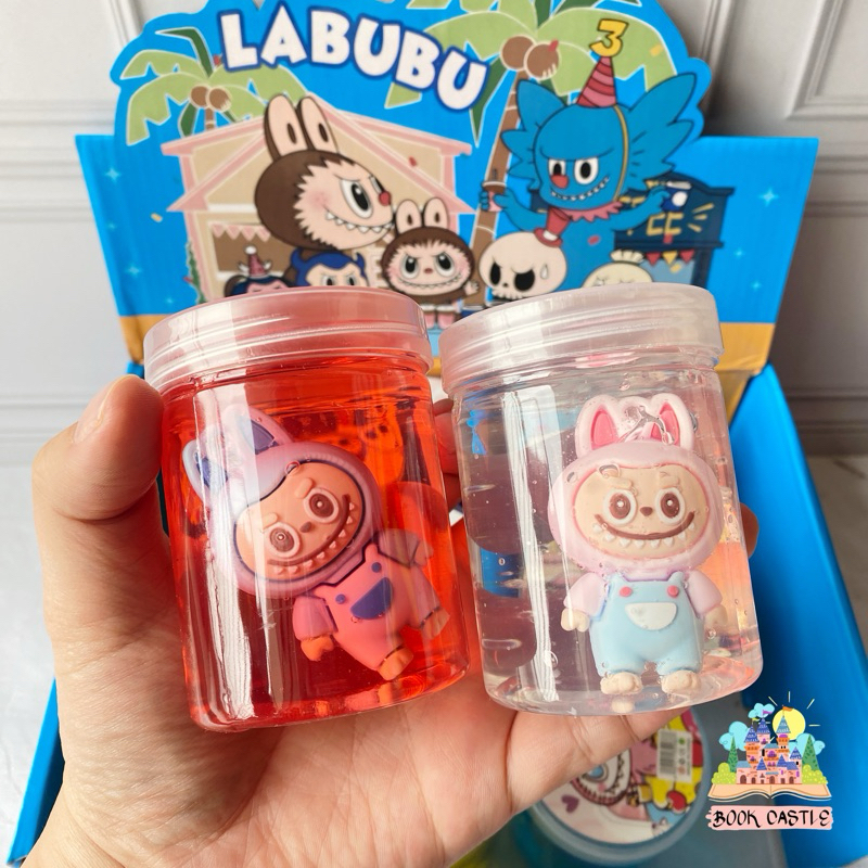 Jual LABUBU clear slime with figurine | Shopee Indonesia