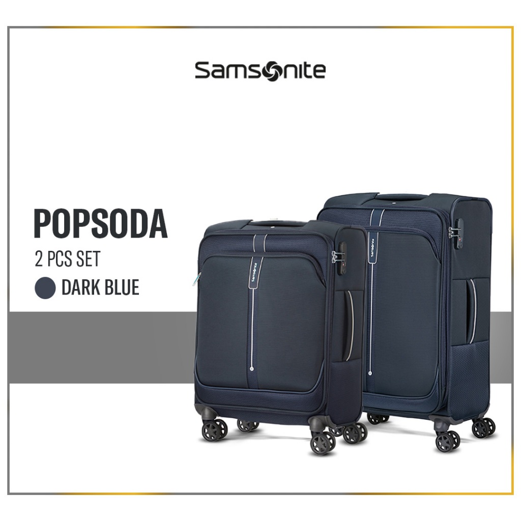 Jual Samsonite Koper Softcase Popsoda 2Pcs Set (20,24Inch) - Dark Blue ...