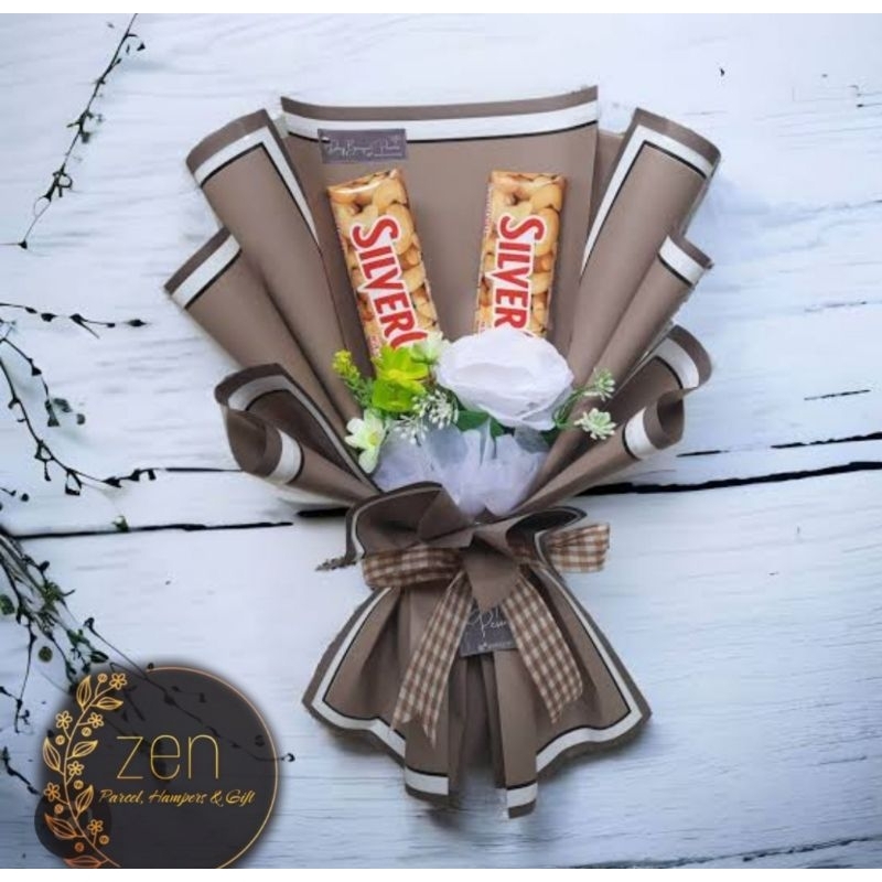 Jual buket bunga chocolate silverqueen 2pcs (medium) | Shopee Indonesia