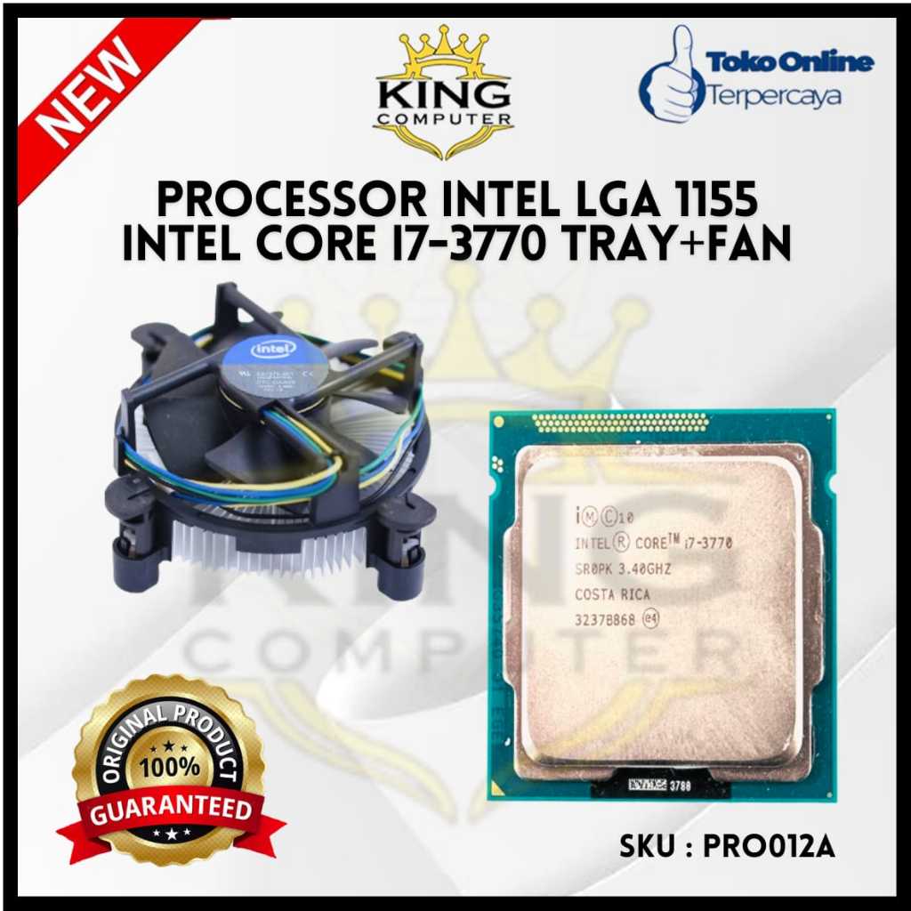 Jual PROCESSOR INTEL CORE I7-3770 I7 GEN 3 TRAY+FAN SOCKET LGA 1155 ...