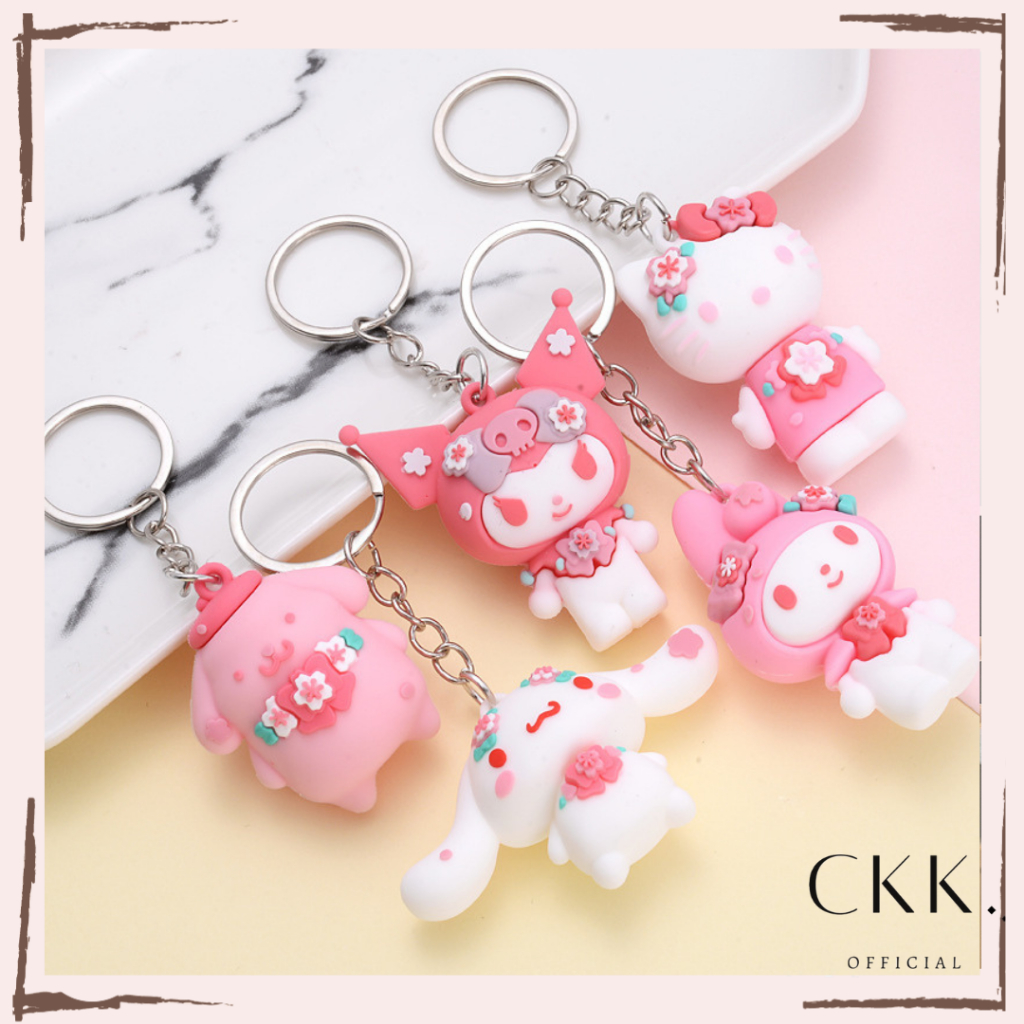 Jual ~ CKK ~ Key Chain Karakter 3D Merah Muda sakura Gantungan Tas dan ...