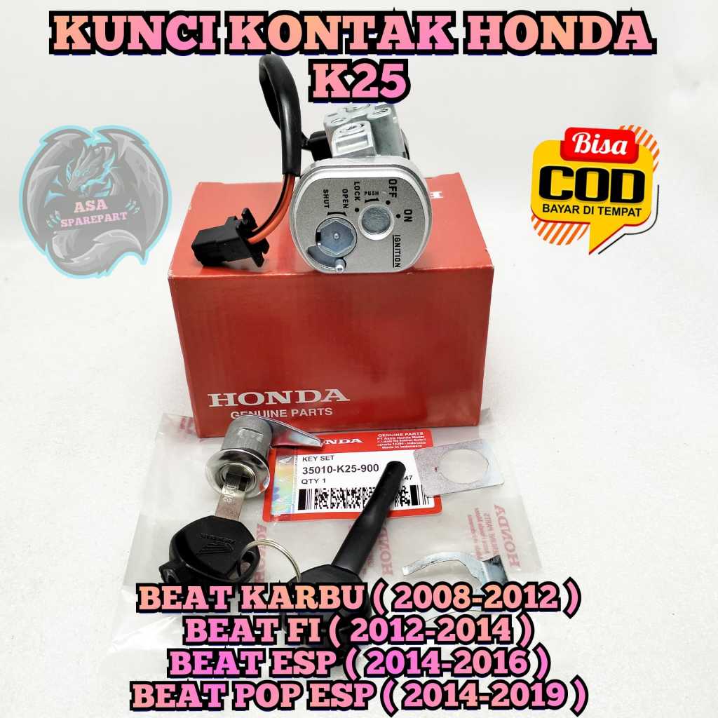 Jual KUNCI KONTAK K25 ASLI ORIGINAL motor HONDA BEAT FI injeksi , BEAT ...