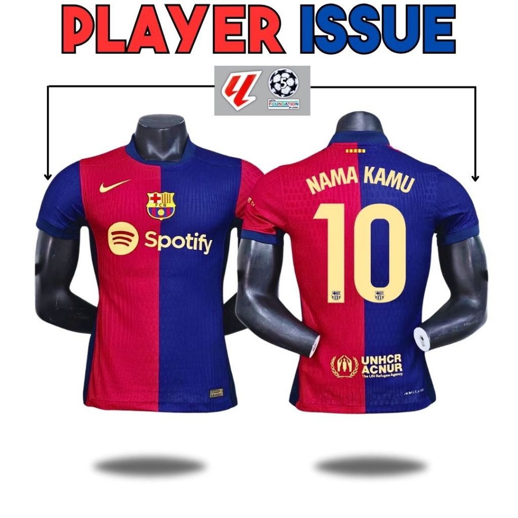 Jual PLAYER ISSUE Jersey Barcelona 2024 2025 Home Baju Sepak Bola Barca ...
