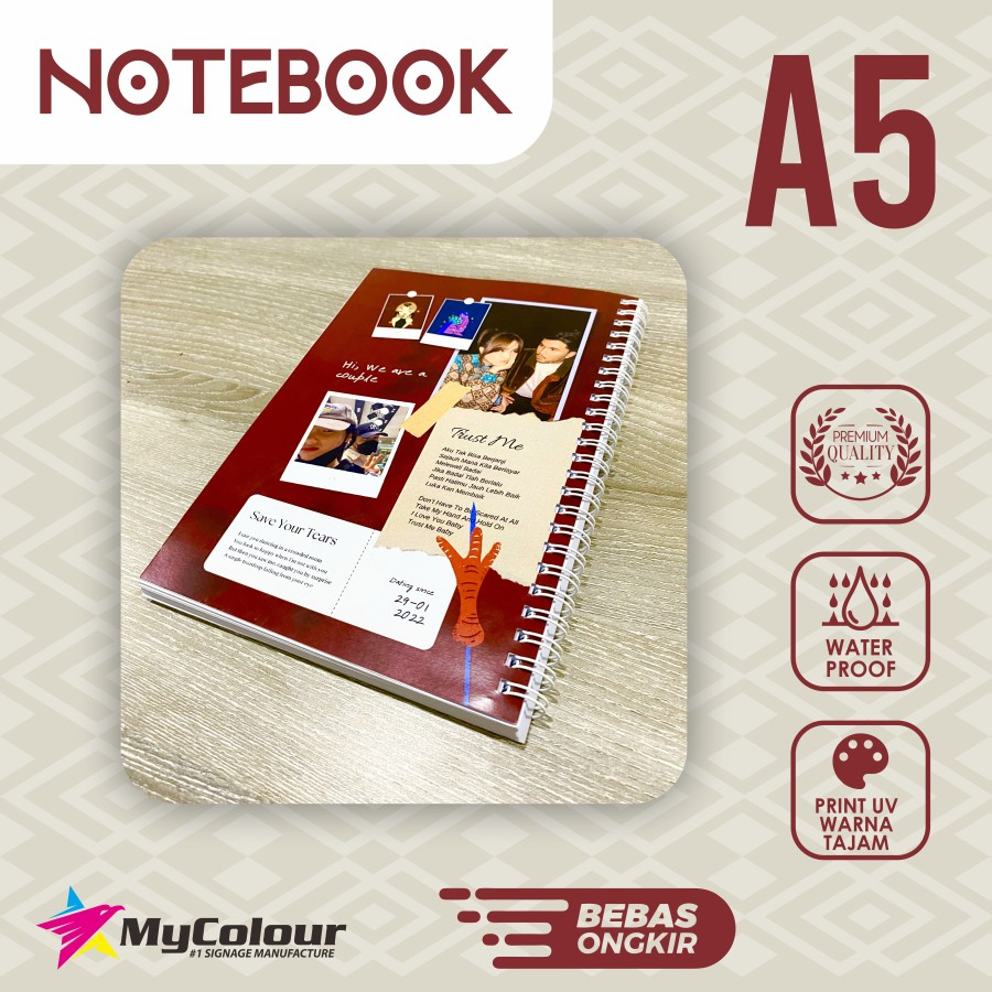 Jual Notebook custom a5 spiral / lem jilid | Shopee Indonesia