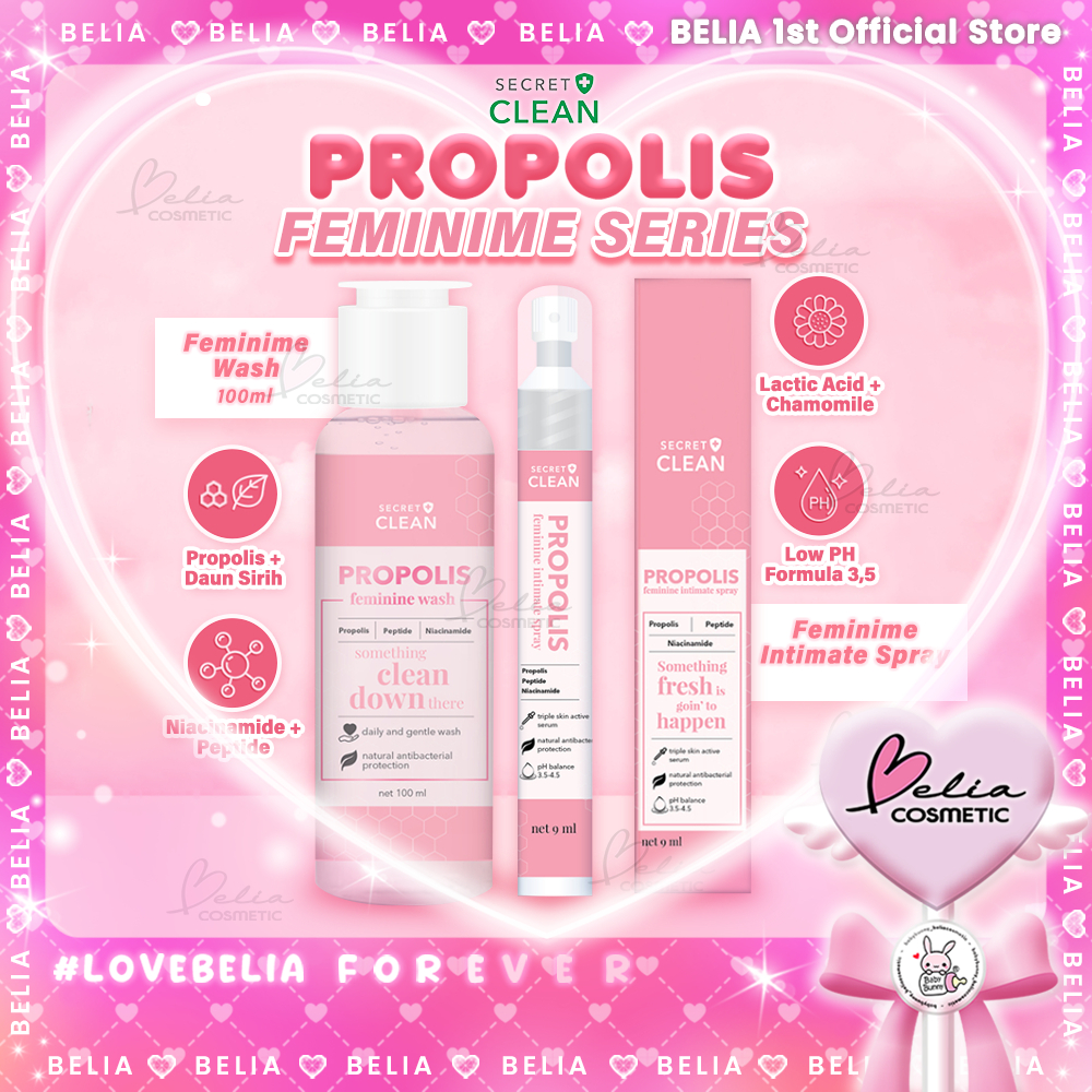 Jual BELIA SECRET CLEAN Propolis Feminine Series | Feminime Wash 100ml ...