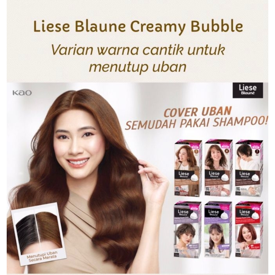 Jual Liese Blaune Creamy Foam Hair Color for Gray Hair untuk rambut ...