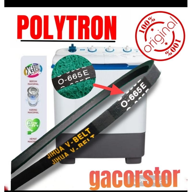 Jual V-Belt panbel O-665E vanbelt fanbel mesin cuci Polytron 2 tab PWM ...