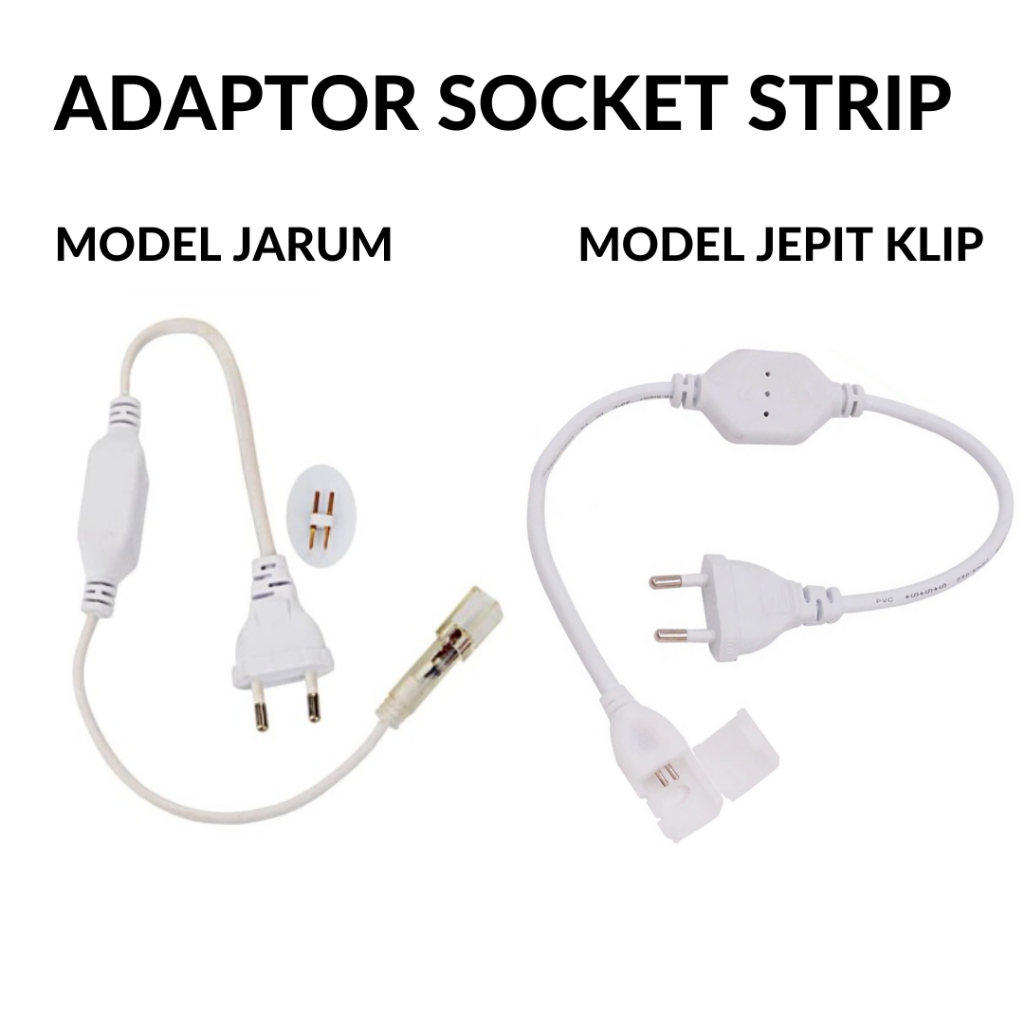 Jual Socket Colokan Jack Lampu Strip Selang LED SMD 5050 220 volt Kotak ...