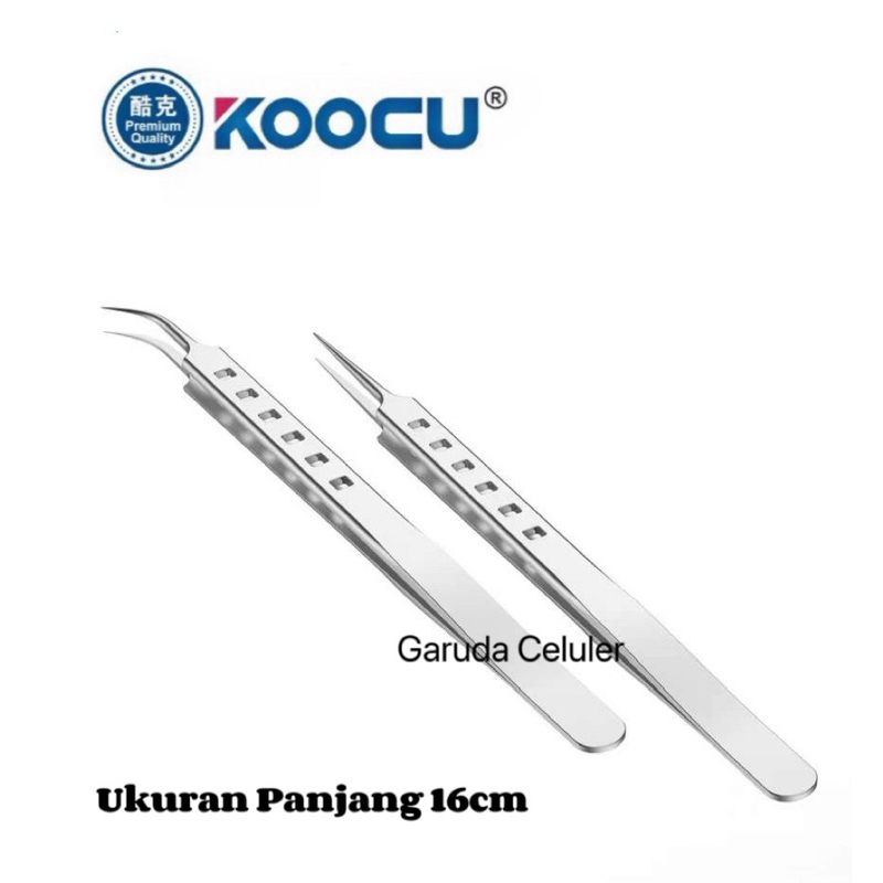 Jual Pinset Koocu S27 Tweezer Lurus Runcing Bengkok Panjang | Shopee ...