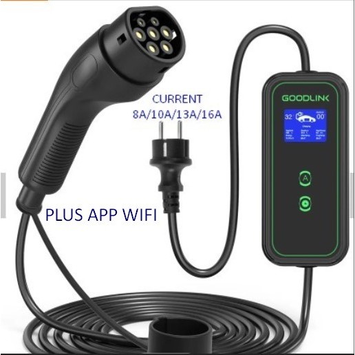 Jual Goodlink EV Charger Portable Mobil Listrik Adjustable 4.5 KW 16A ...