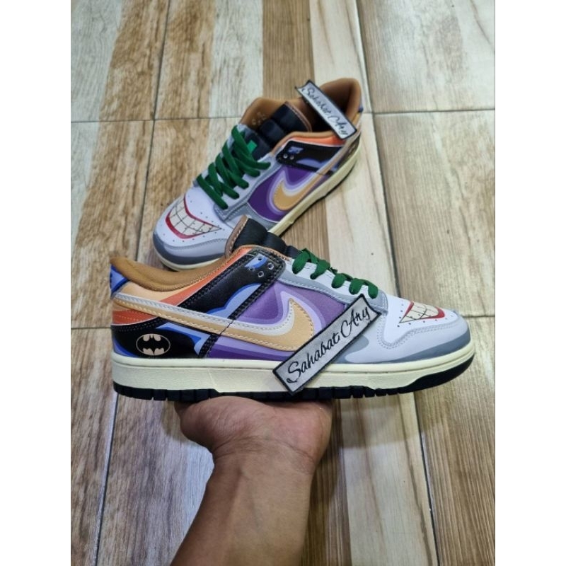 Jual Sepatu Dunk Low Batman Joker Custom | Shopee Indonesia