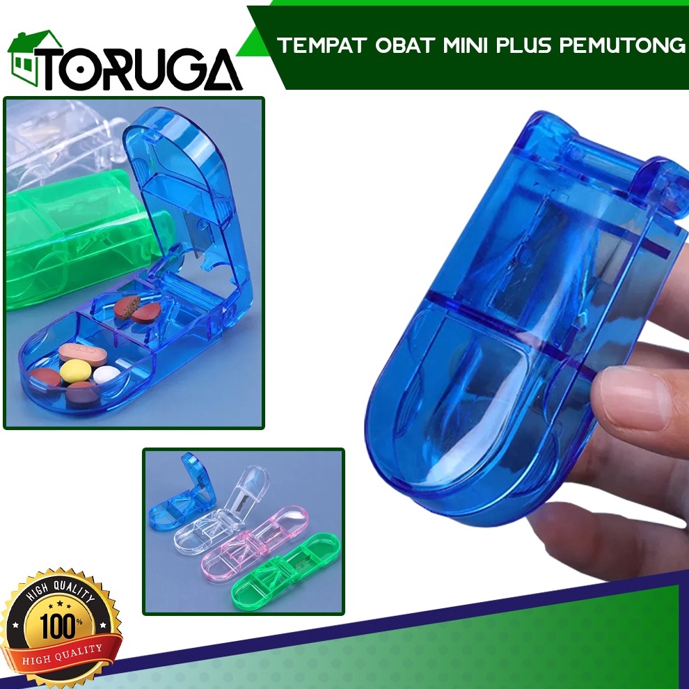 Jual TREND Tempat Penyimpanan Obat Plus Alat Potong Obat Pill Cutter ...