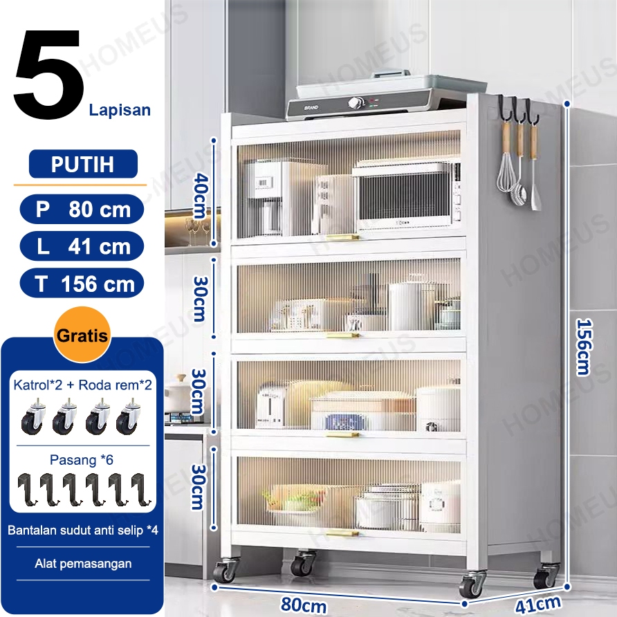 Jual Homeus Rak Dapur Lemari Dapur Dengan Pintu Rak Penyimpanan ...