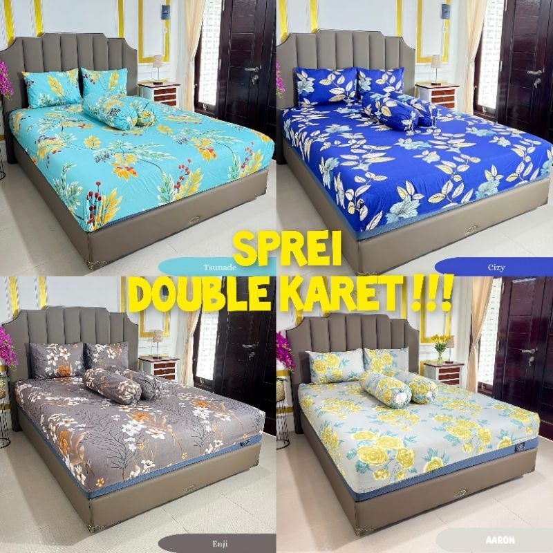 Jual SPREI DOUBLE KARET/ ANTI GESER HOMEMADE | Shopee Indonesia