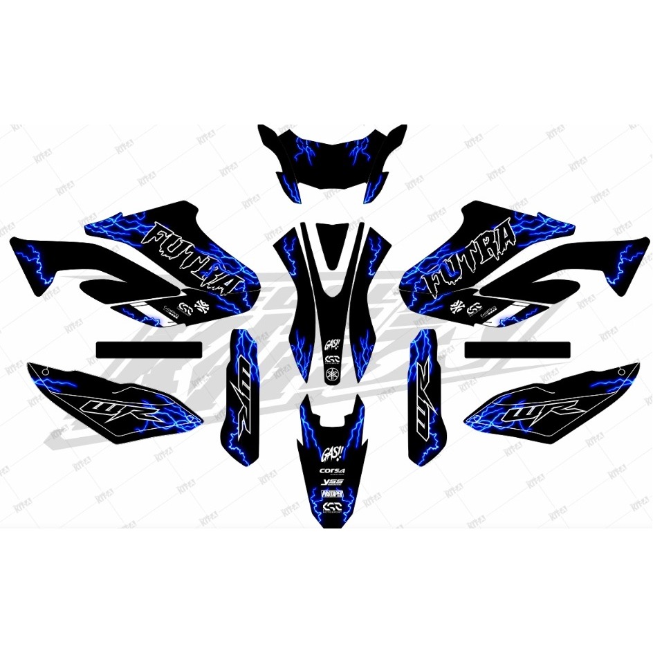 Jual Stiker sticker decal motor WR 155 Motif PETIR SIMPEL KEREN ...