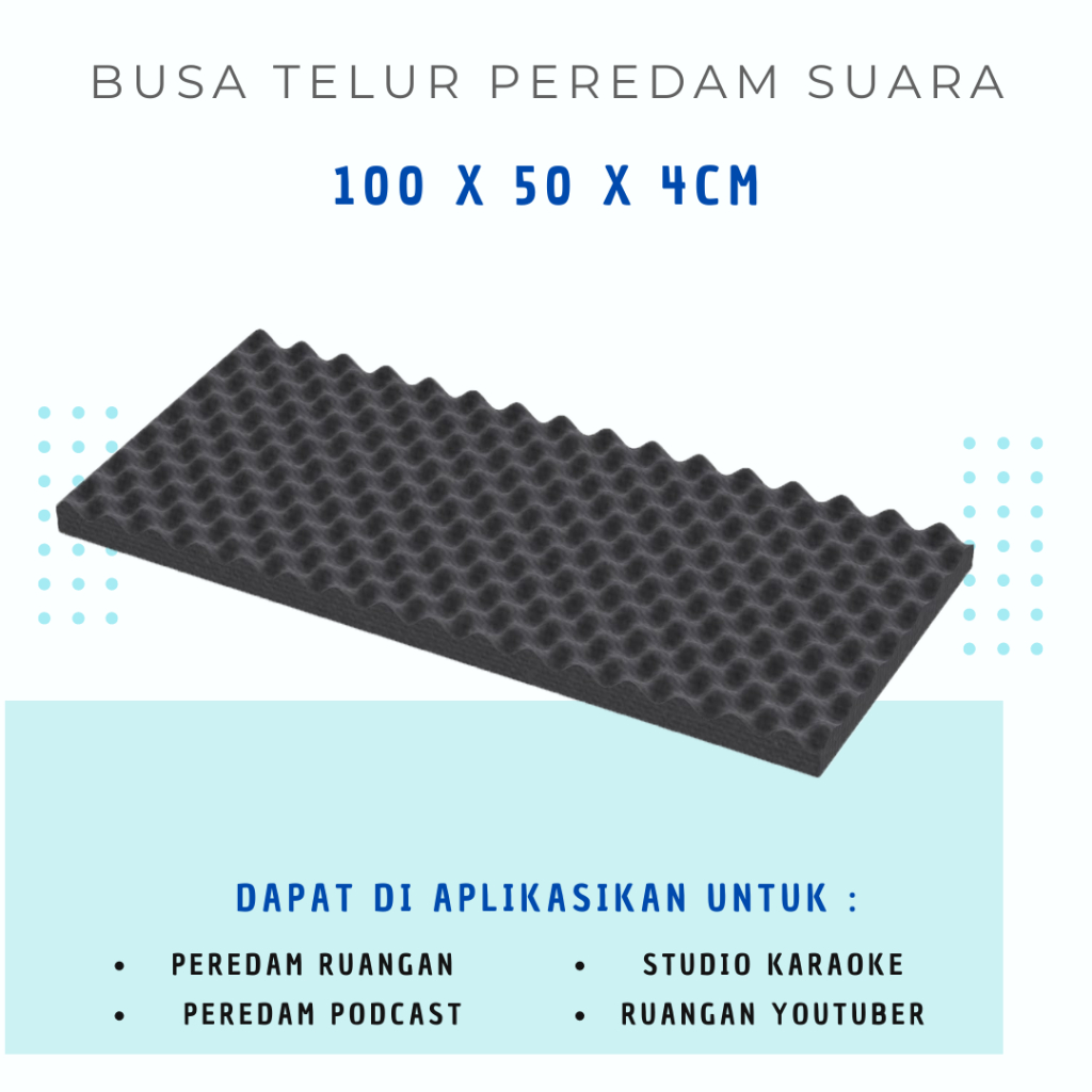 Jual Busa Peredam Suara Telur 100 x 50 cm -Akustik peredam ruangan ...