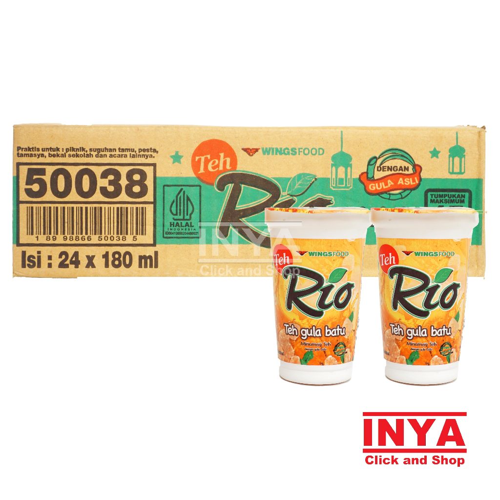Jual Teh Rio Gula Batu 24x180ml BOX - Minuman Teh - Soft drink | Shopee ...