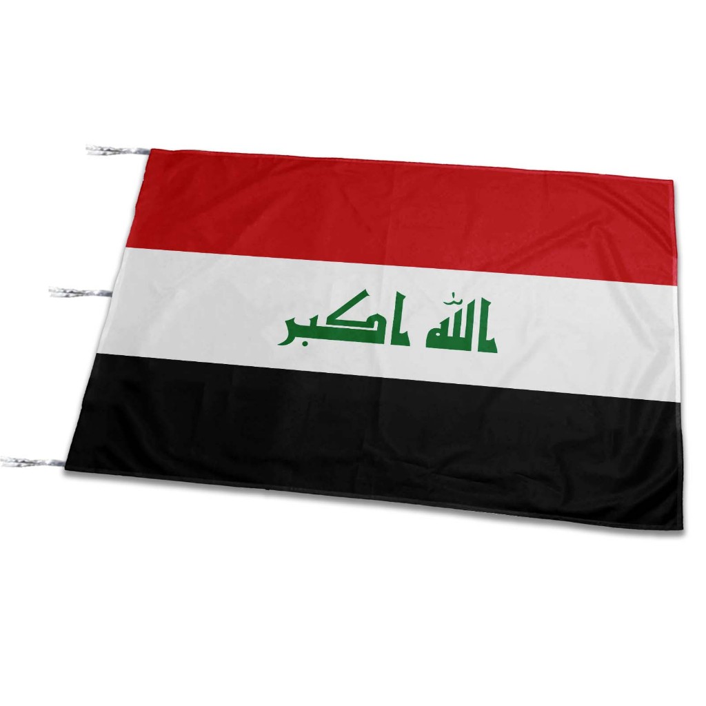 Jual Bendera Negara Irak Iraq - Ukuran Kecil-Besar Bahan Satin Peles ...