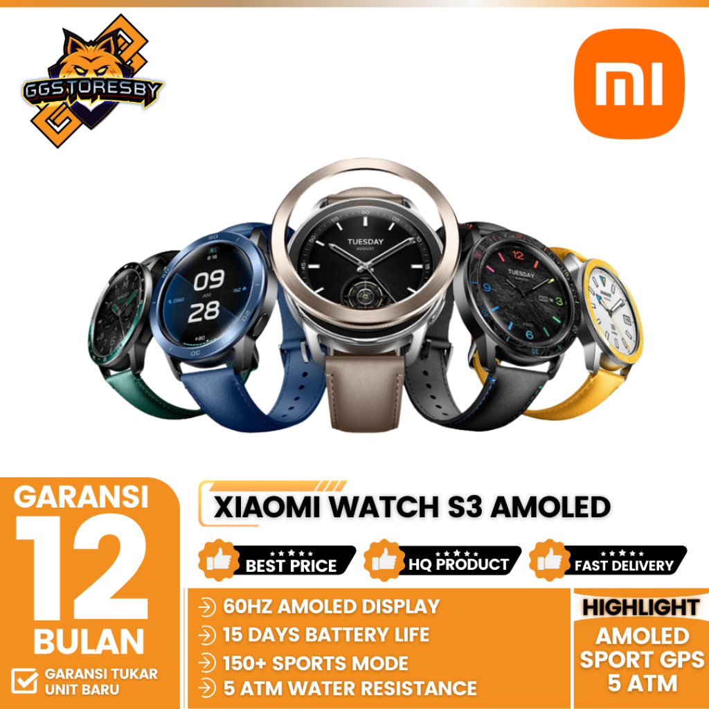 Jual XIAOMI WATCH S3 AMOLED SPORT GPS 5ATM Smartwatch | Shopee Indonesia