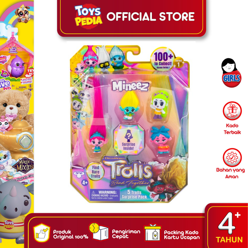 Jual Mainan Mini Figur Trolls Mineez 5 Trolls suprice pack | Shopee ...